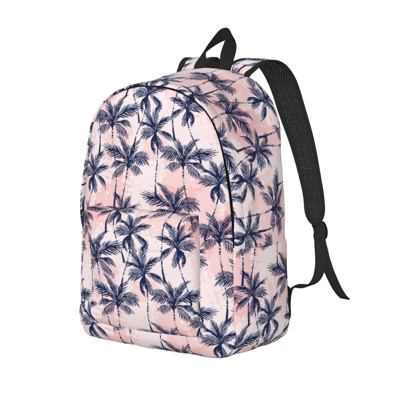 Ratiio Tropics Palm Trees Print Canvas Backpack for Women & Men Retro ...