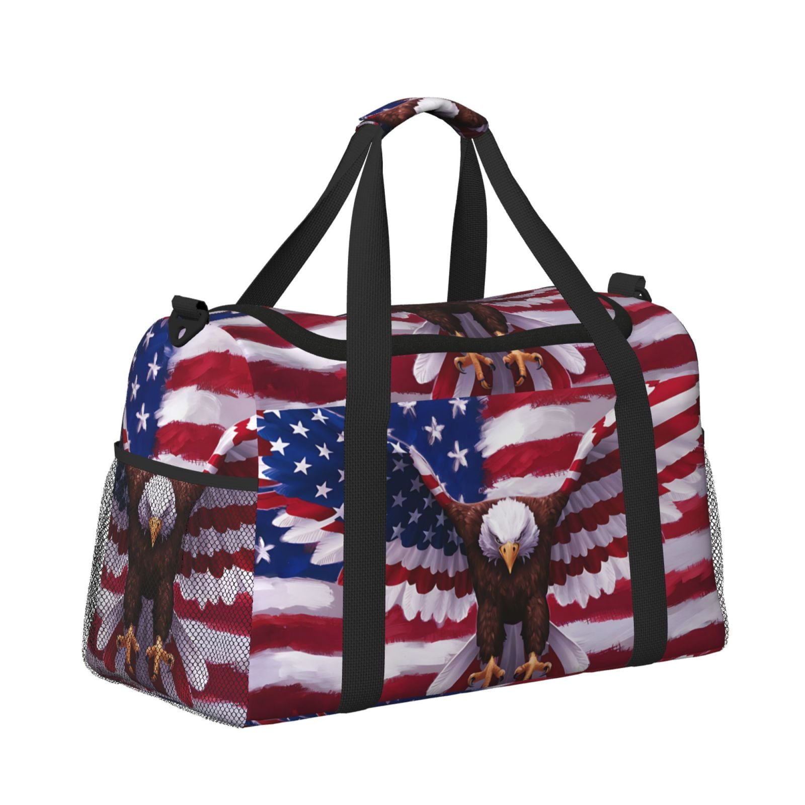 Ratiio USA Eagle with Spread Wings Pattern Hand Travel Bag, Weekender ...