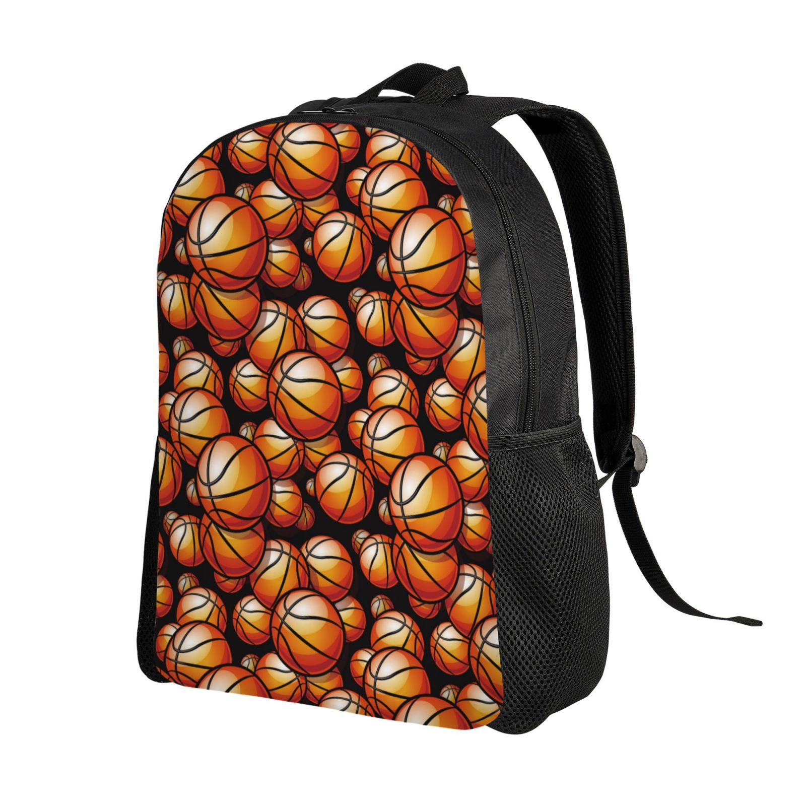 Ratiio Vintage Basketball Print Backpack with Padded 15-inch Laptop ...