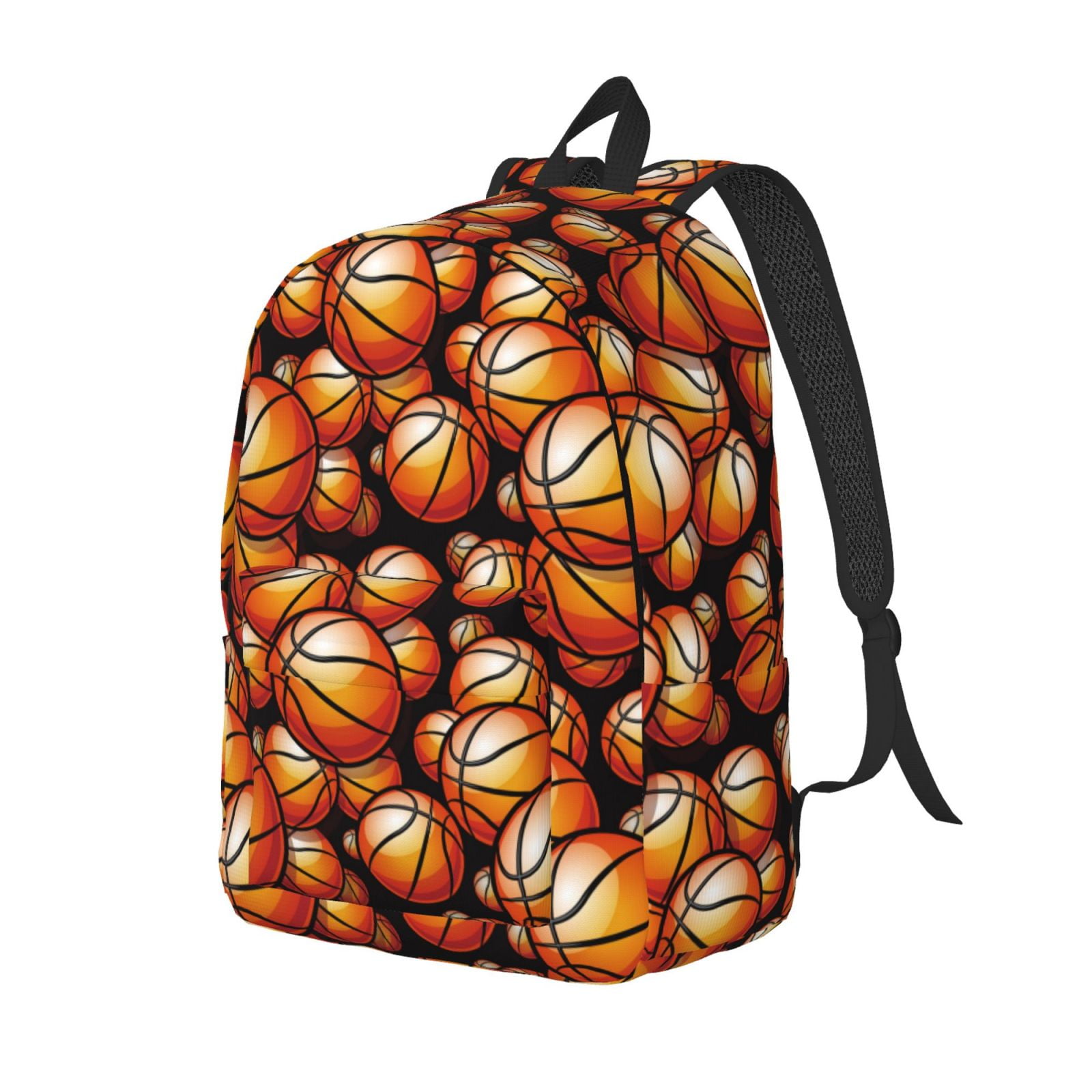 Ratiio Vintage Basketball Print Canvas Backpack for Women & Men Retro ...