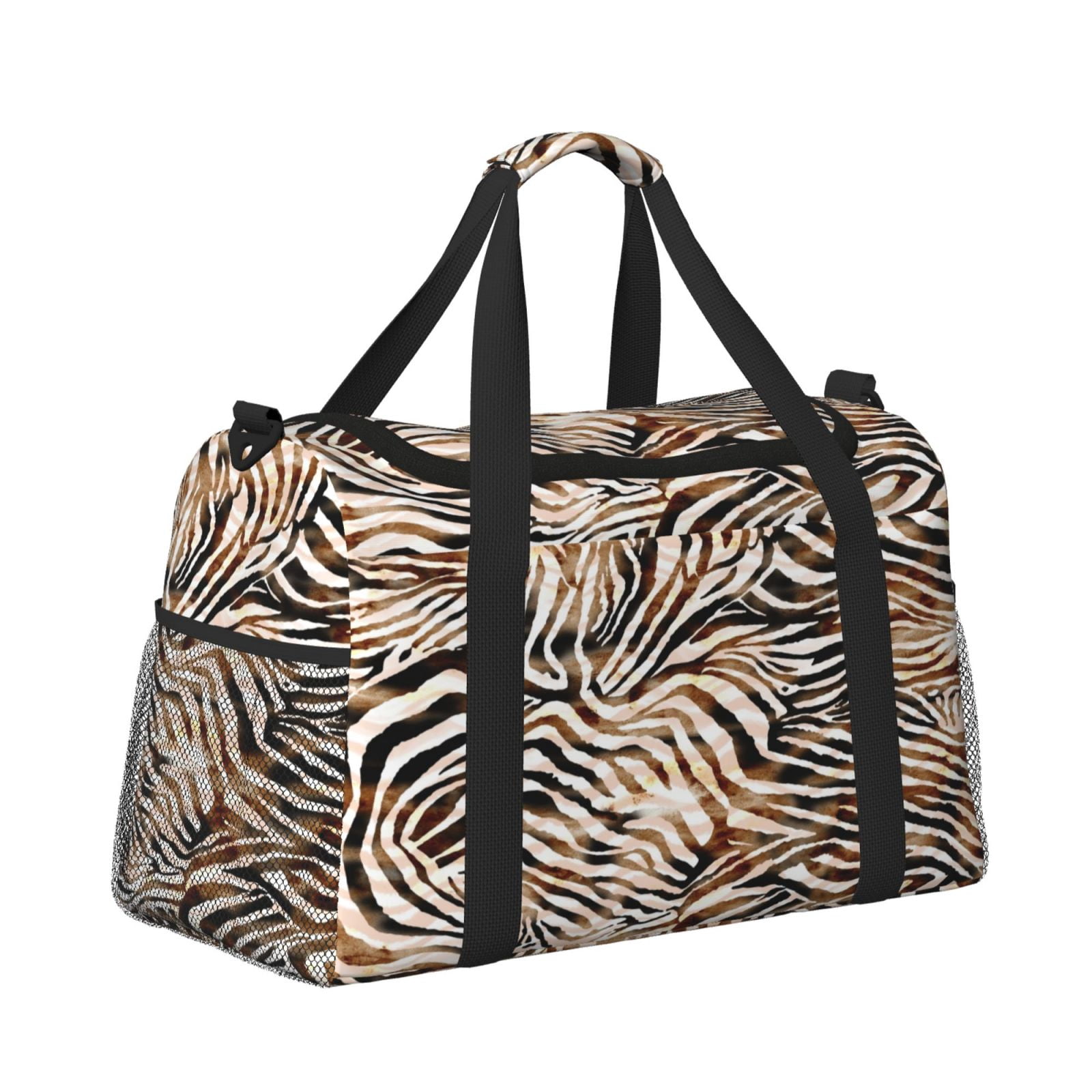 Ratiio Watercolor Zebra Pattern Hand Travel Bag, Weekender Carry On for ...