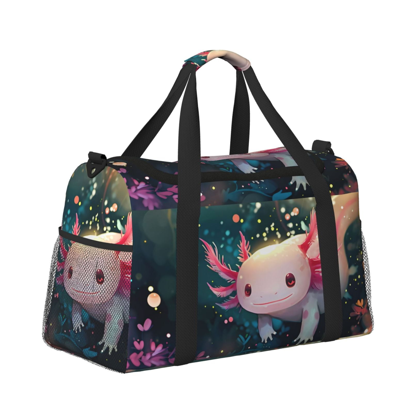 Ratiio Whimsical Axolotl Fantasy Pattern Hand Travel Bag, Weekender ...
