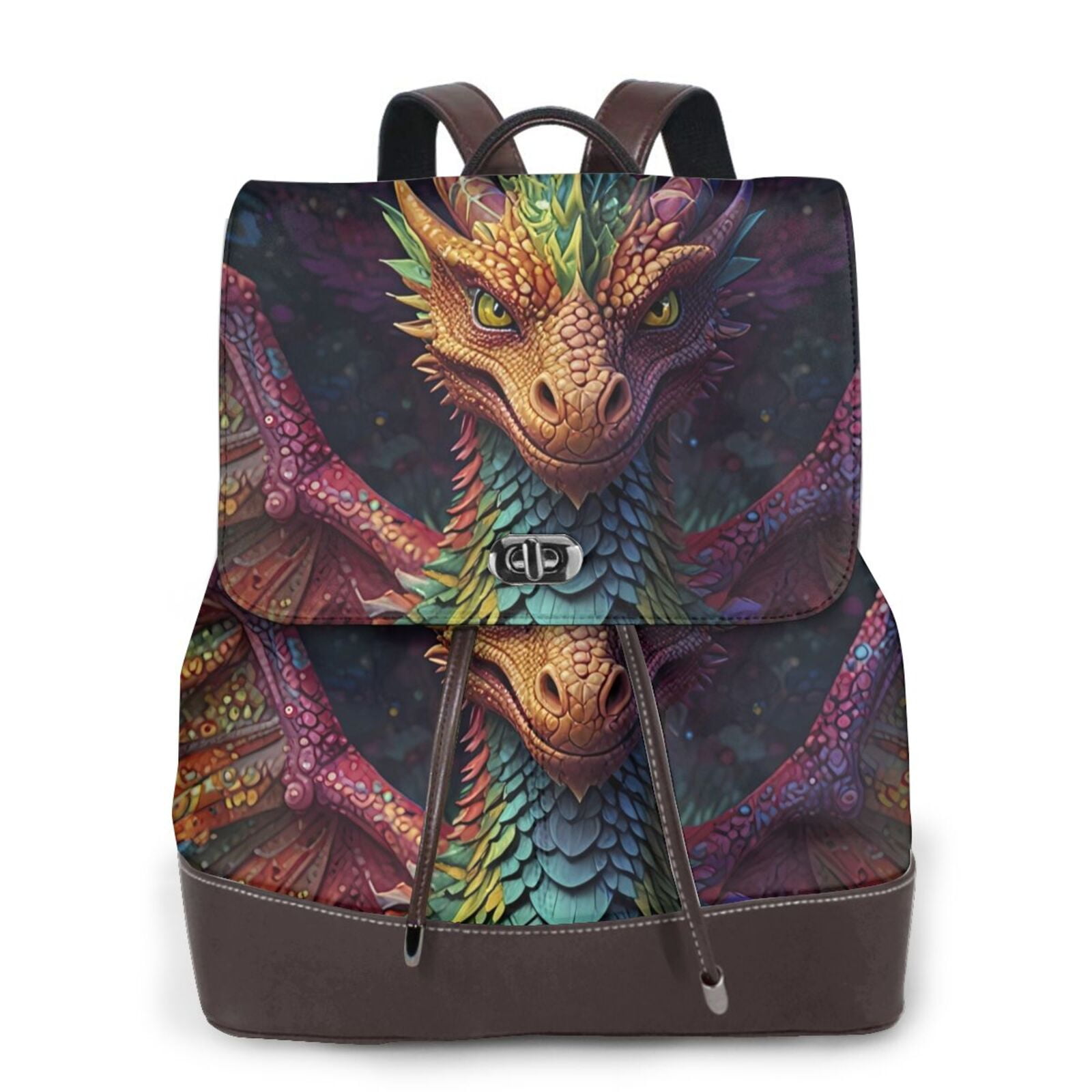 Ratiio Whimsical Dragon Color Cool Pattern Womens Backpack Purse ...