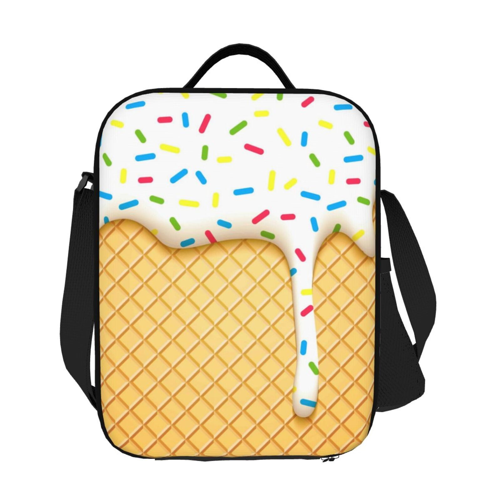 Ratiio White Ice Cream Print Lunch Box - Reusable Lunch Bag Men Adult ...