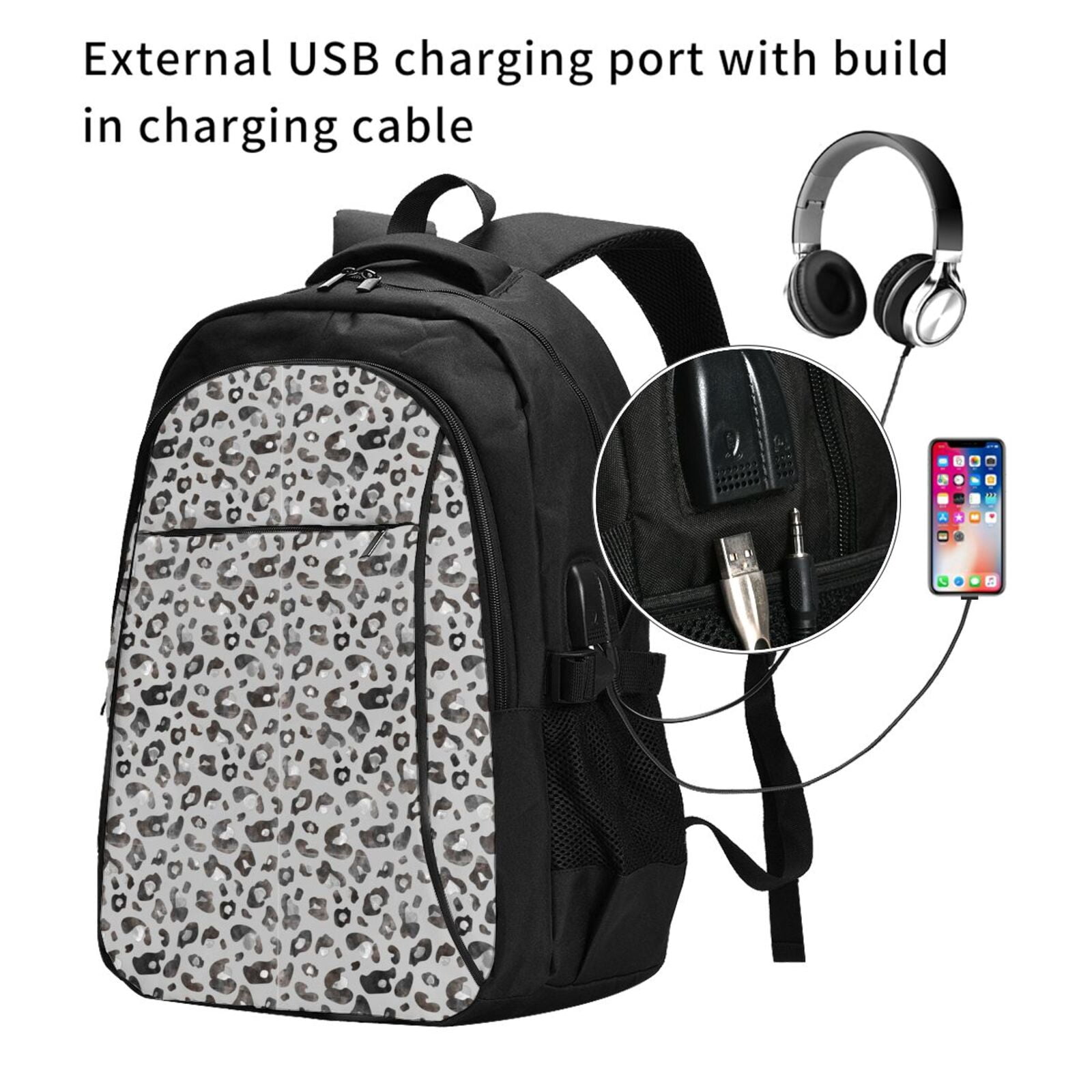Ratiio Wild Animal Leopard Print Print Travel Laptop Backpack,Slim ...