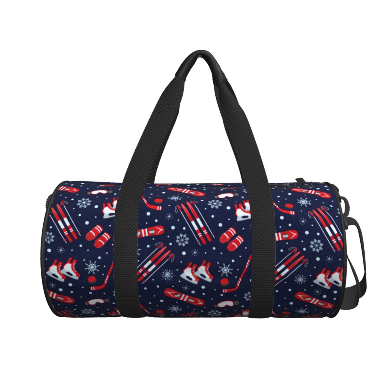 Ratiio Winter Skiing Snowflakes Pattern Foldable Sports Gym Bag with ...