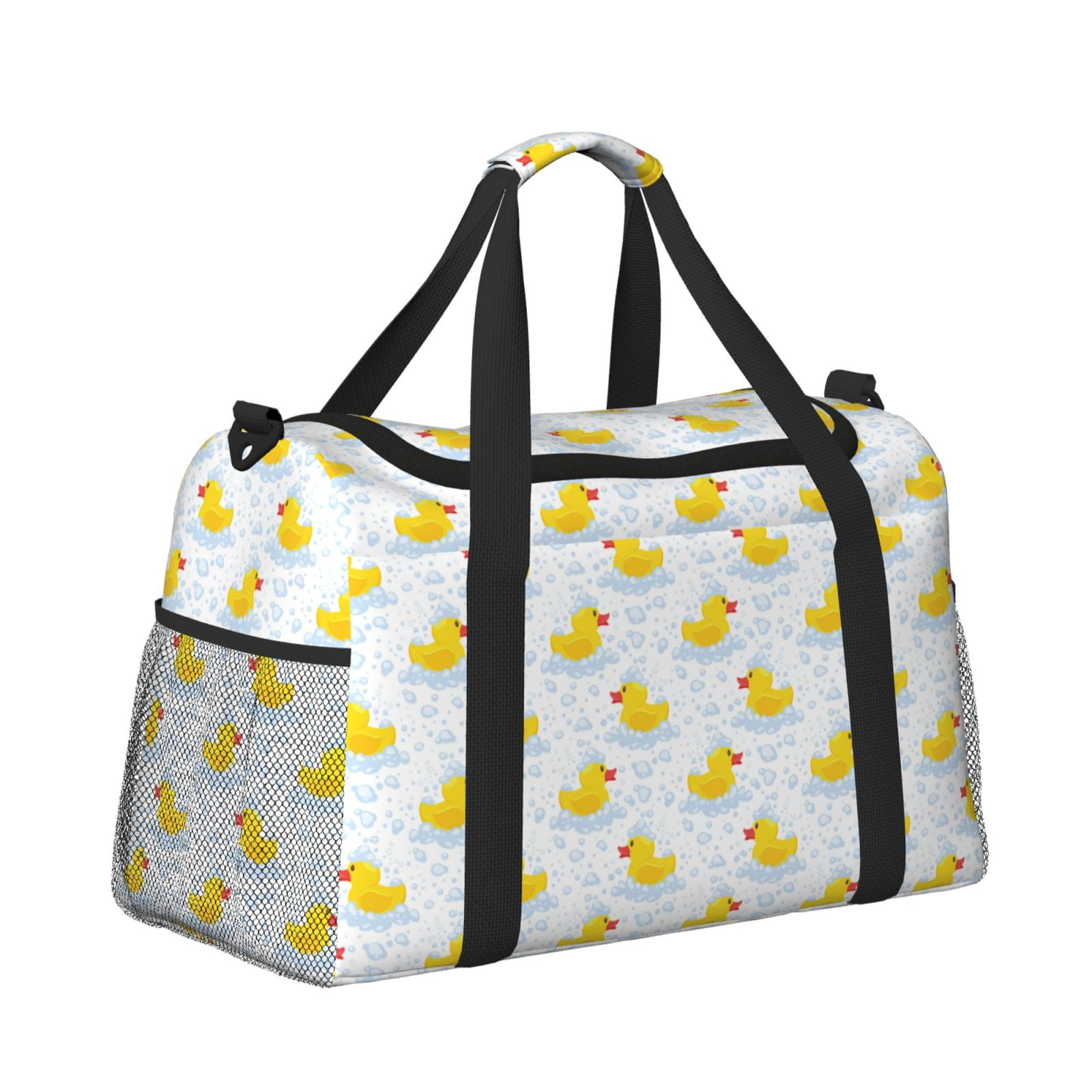 Ratiio Yellow Rubber Duck Pattern Hand Travel Bag, Weekender Carry On ...