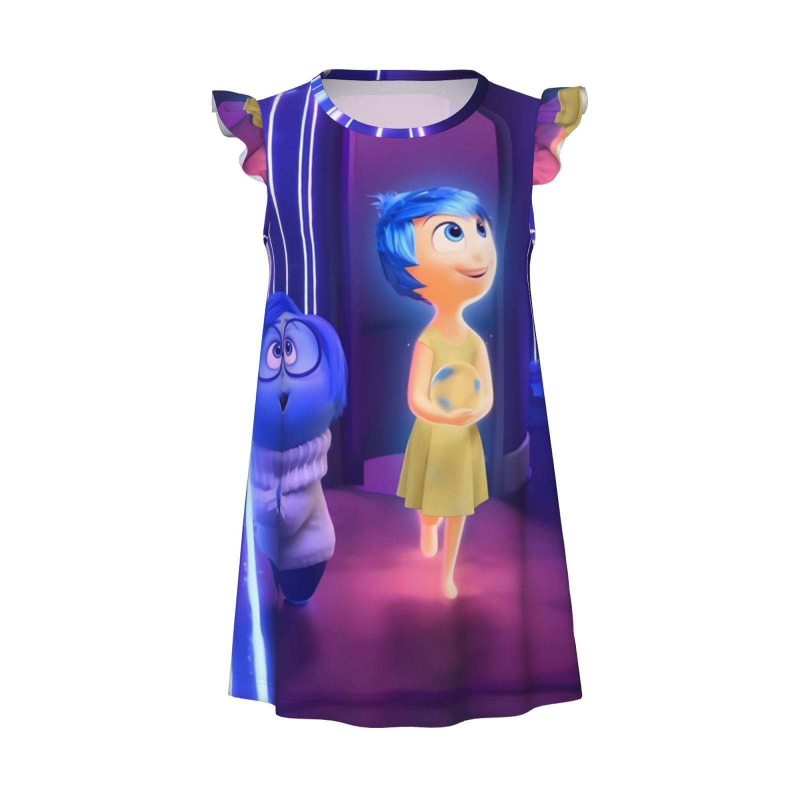 Ratiio inside out 2 Print Girls Nightgowns, Princess Pajama Dresses for ...