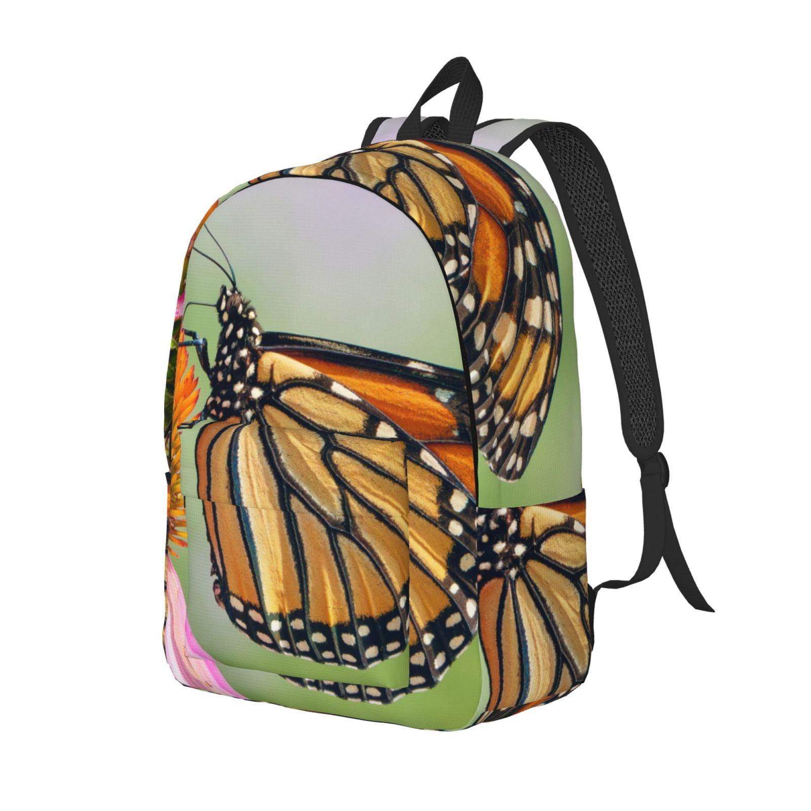 Ratiio A monarch butterfly Print Canvas Backpack for Women & Men Retro ...