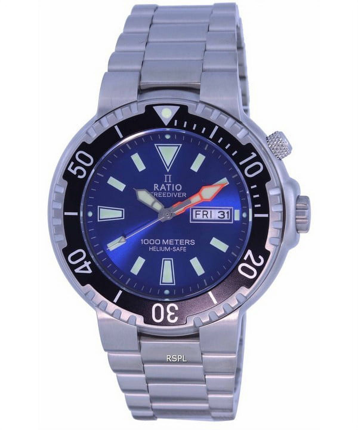 Ratio FreeDiver Blue Dial Stainless Steel Quartz 1050HA93-12V-BLU 1000M Men's Watch - Walmart.com