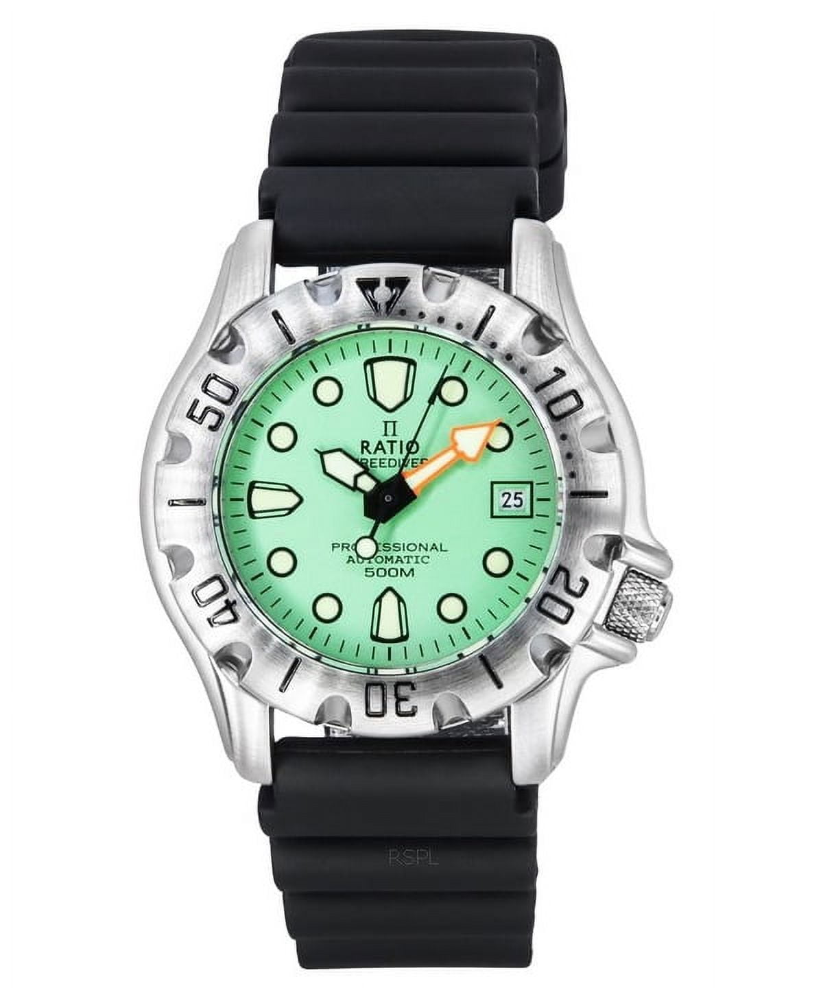 Ratio FreeDiver Professional 500M Sapphire Mint Green Dial Automatic ...