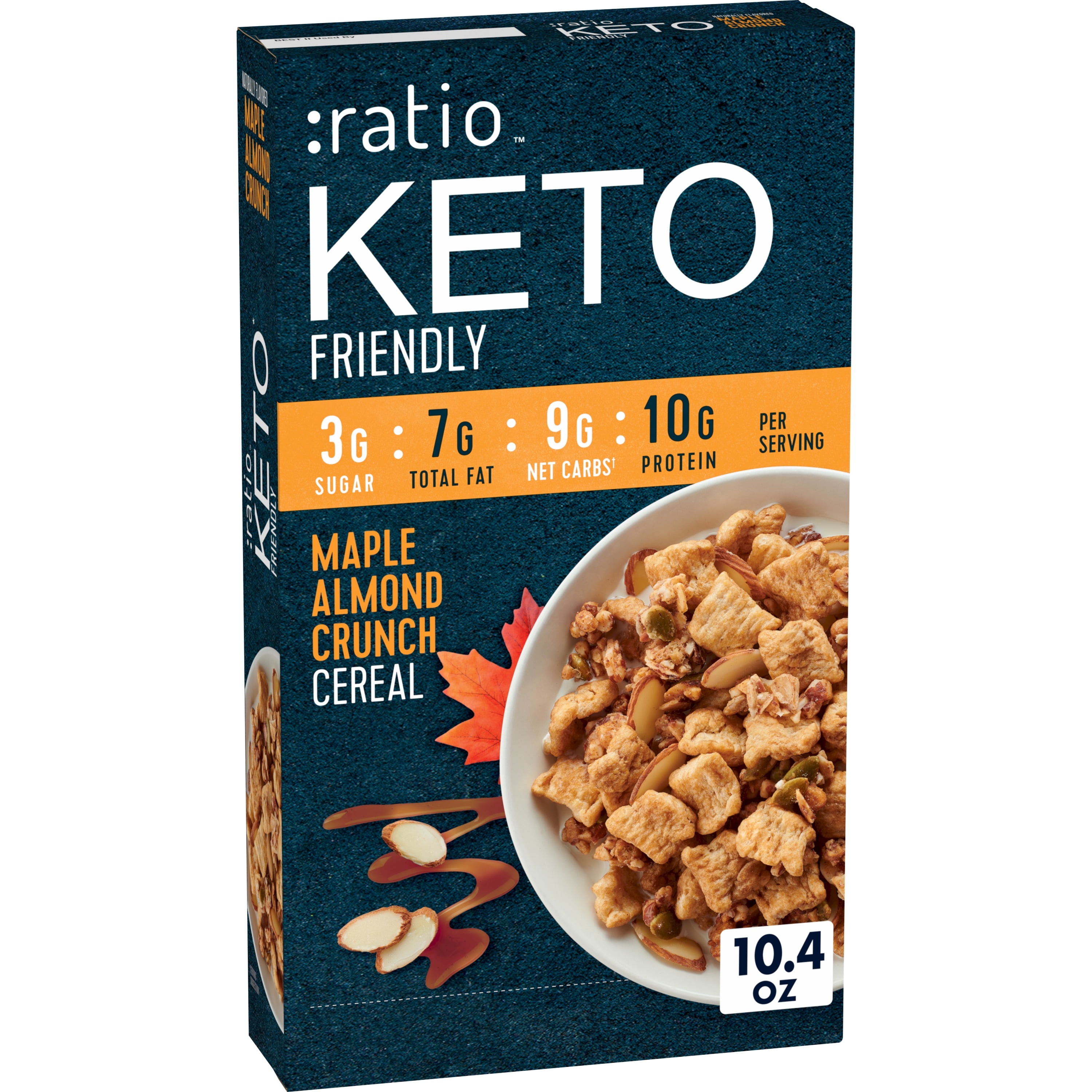 Ratio Maple Almond Crunch Cereal, 10g Protein, Keto Friendly, 10.4 OZ ...