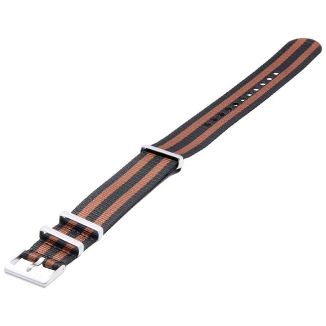 Ratio NATO22 22 mm Brown & Black Nylon Men Watch Strap for Adult - Blue ...