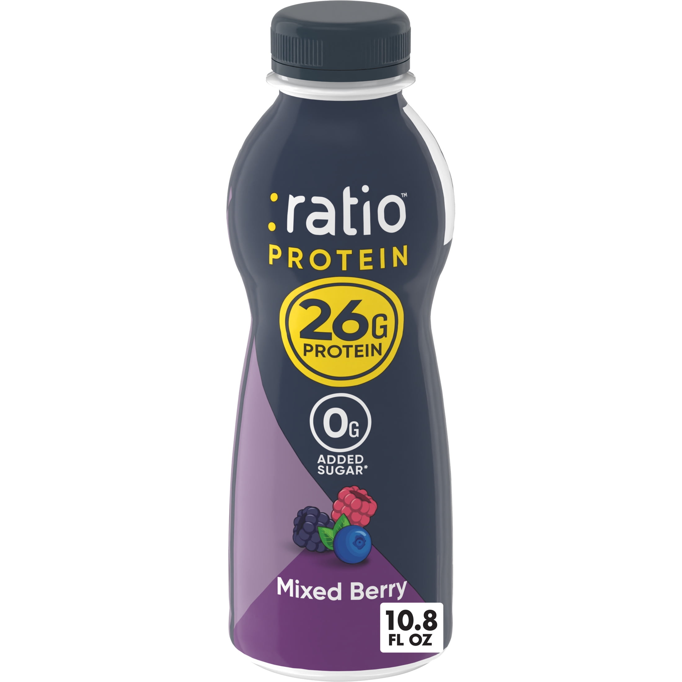 Ratio Protein Dairy Drink, Mixed Berry, 26g Protein, 10.8 fl oz ...