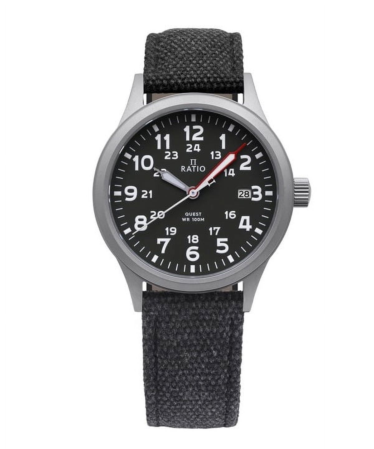 Ratio Quest Men's Field Watch Sapphire Canvas Strap Quartz RTQ023 100M ...