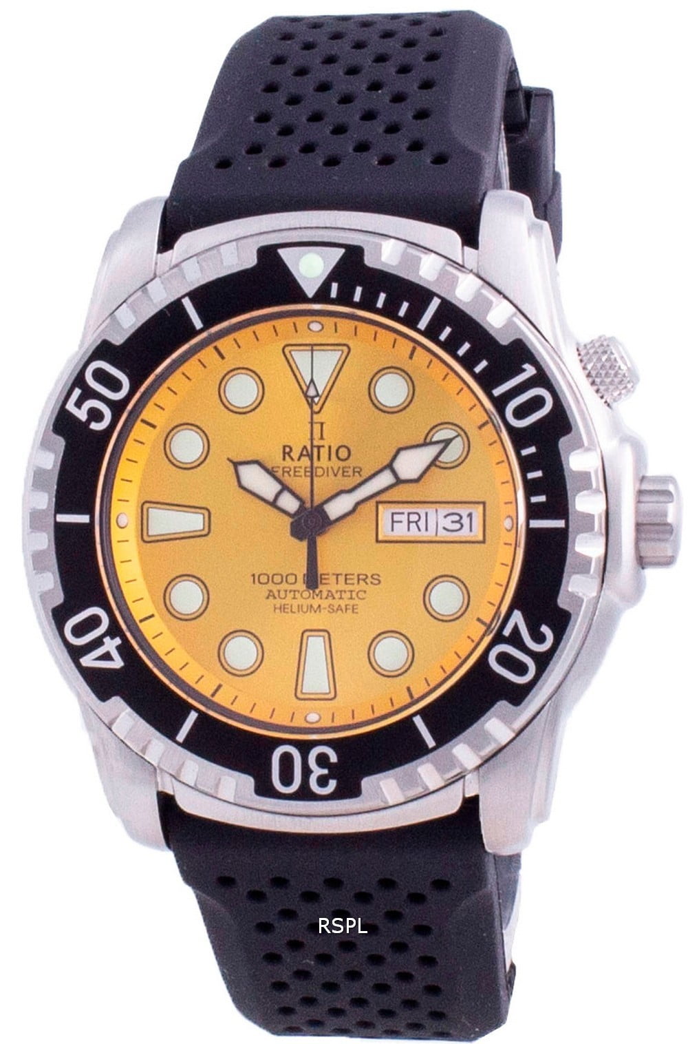 Ratio 2nd Generation Free Diver Helium-Safe Automatic 1068HA90-34VA-YLW ...