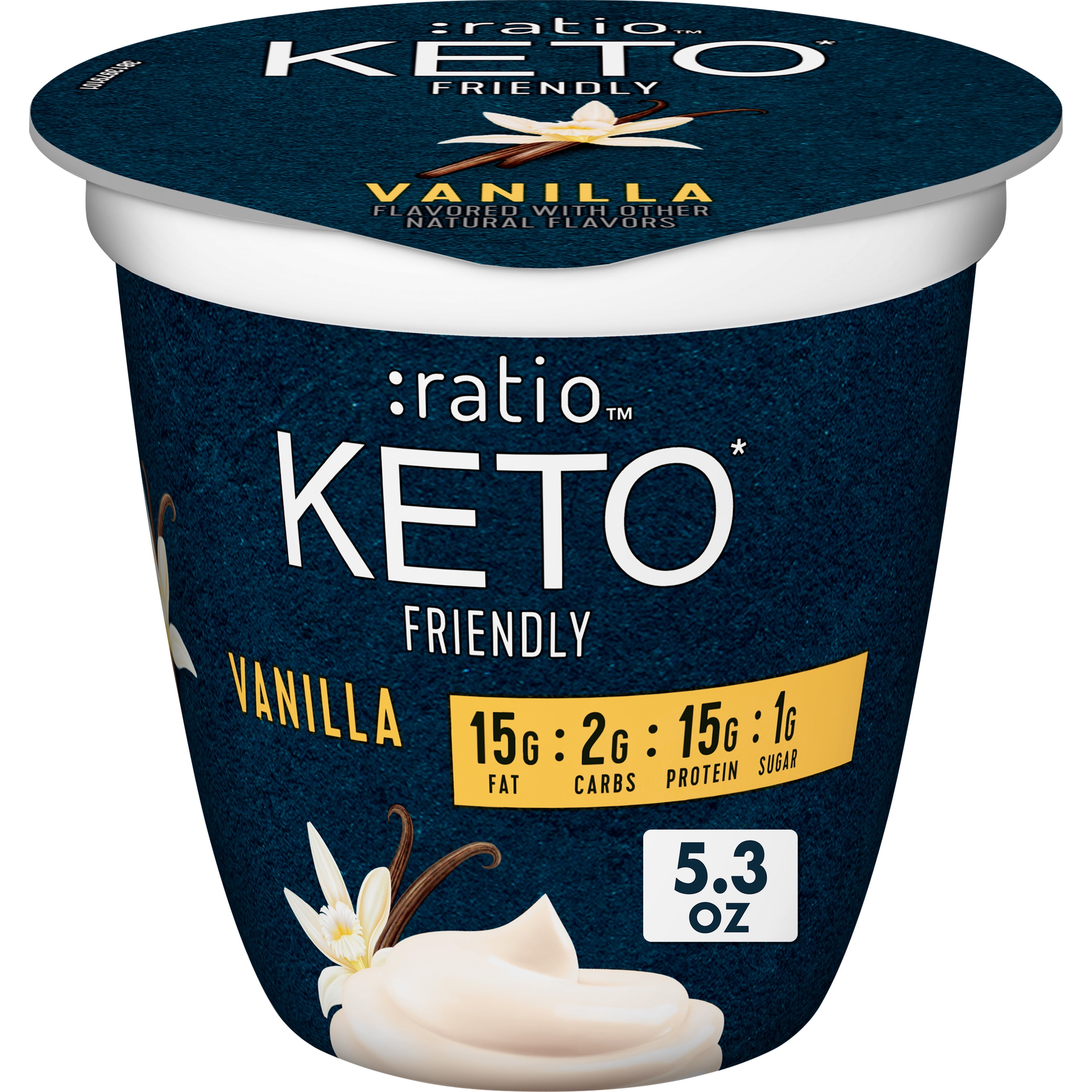Ratio Yogurt Cultured Dairy Snack Vanilla 1g Sugar Keto Yogurt Alternative 53 Oz