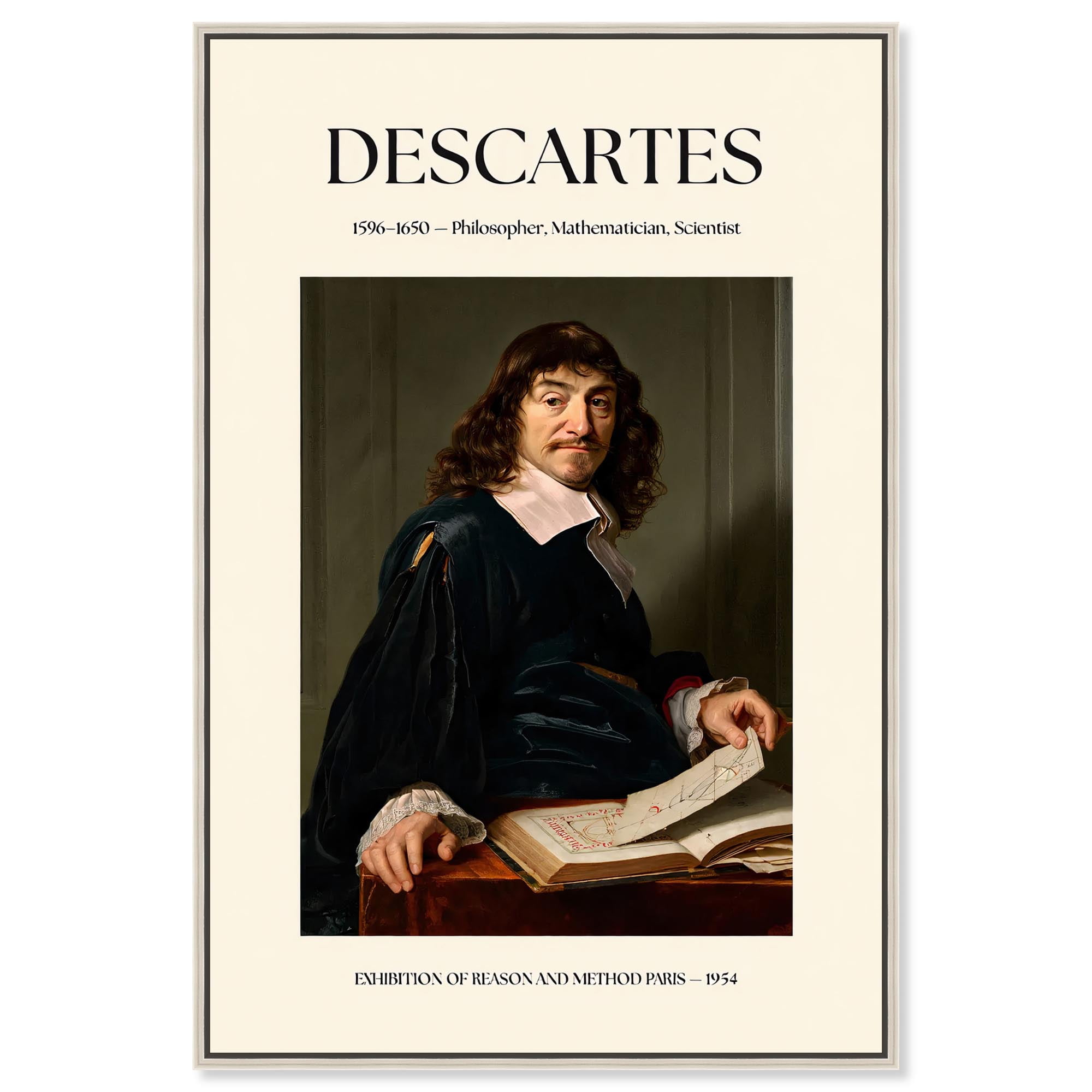 Rationalist Thinker Canvas Historic Men Posters by Art Remedy, Silver ...