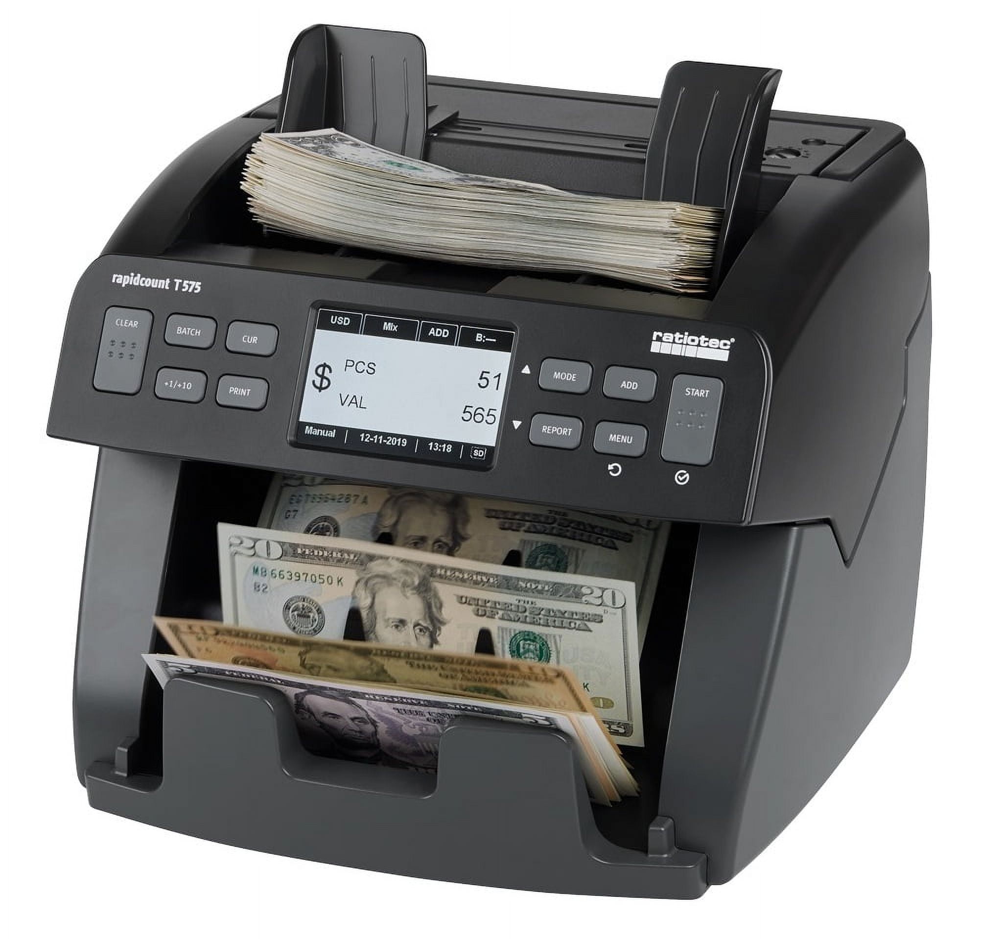 Ratiotec Rapidcount T 575 Mixed-Denomination Bill Counter | Commercial ...