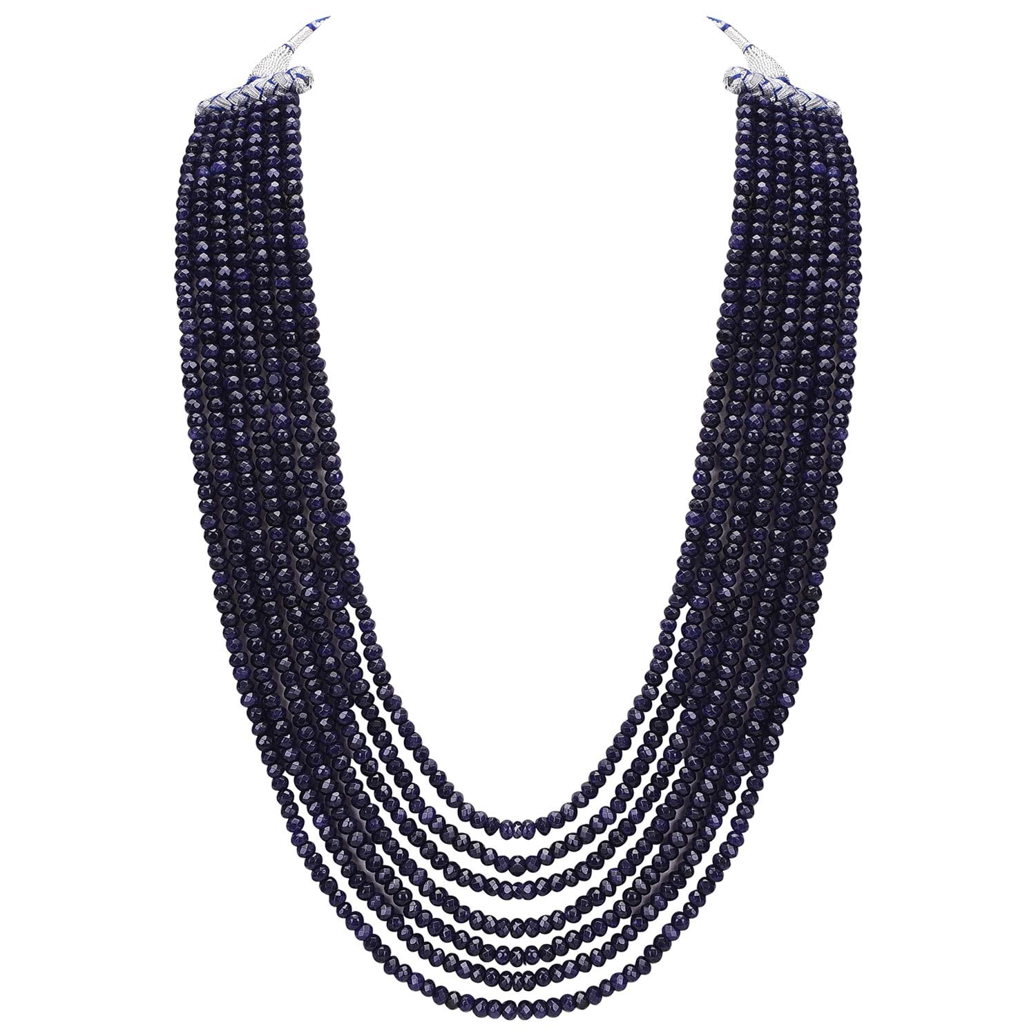 Ratnavali Jewels Green color 7 Line Quartz Beads Strand Jewelry ...