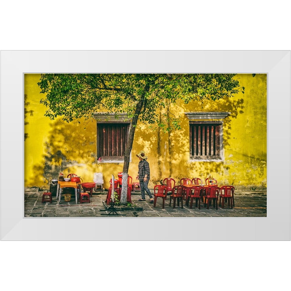 Ratnayake, Samara 32x21 White Modern Wood Framed Museum Art Print ...