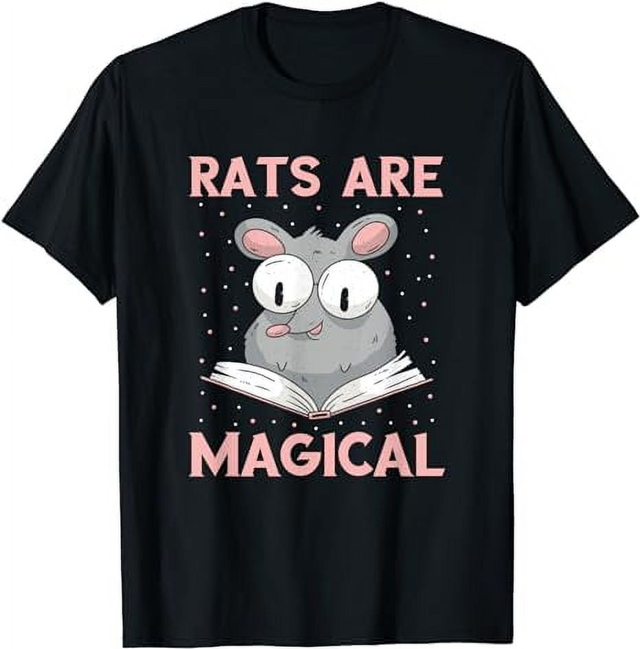 Rats Are Magical Rodent Reading Rat Owner Rat Lover Rat T-Shirt ...