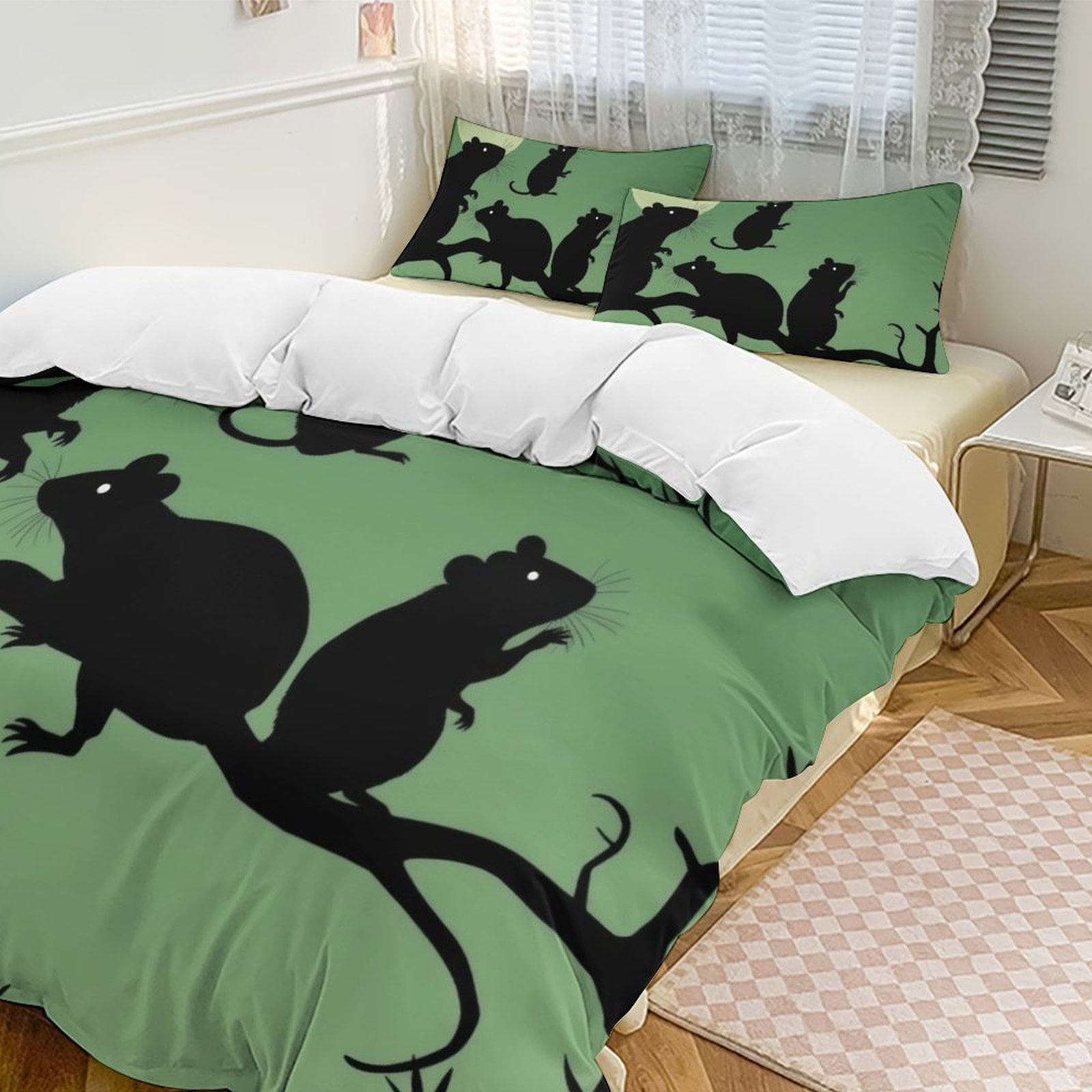 Rats Moonlit Tree Bedding Comforter Set Quilt Bedding Set with 1 ...