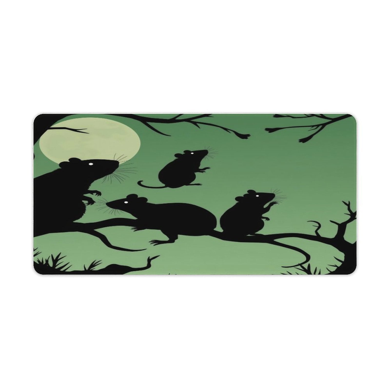 Rats Moonlit Tree Mouse Pad Large Anti-Slip Rubber Gaming Mouse Pad ...