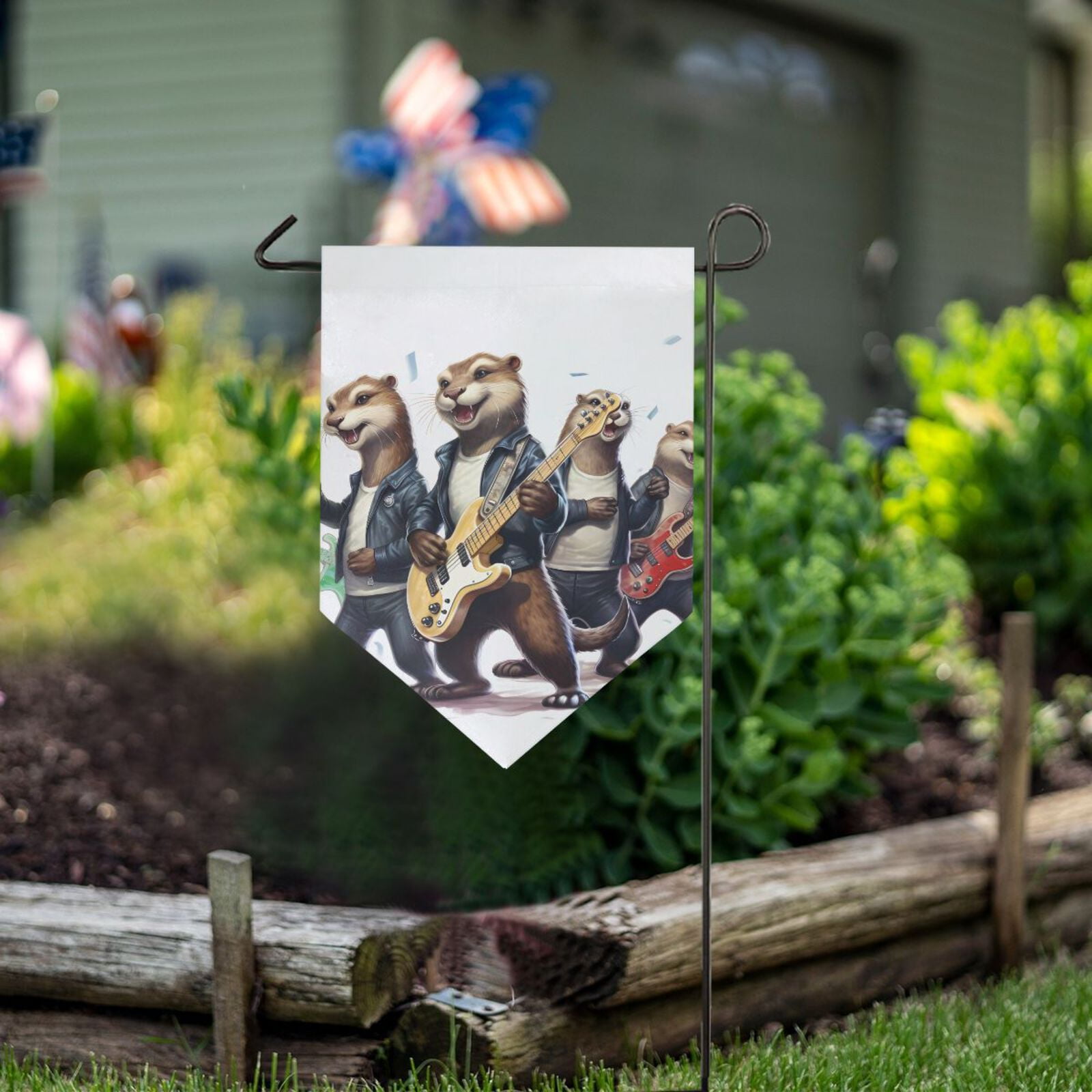 Rats Mouse Guitas Garden Flag 18" x 12.5" Double Sided Yard Lawn ...