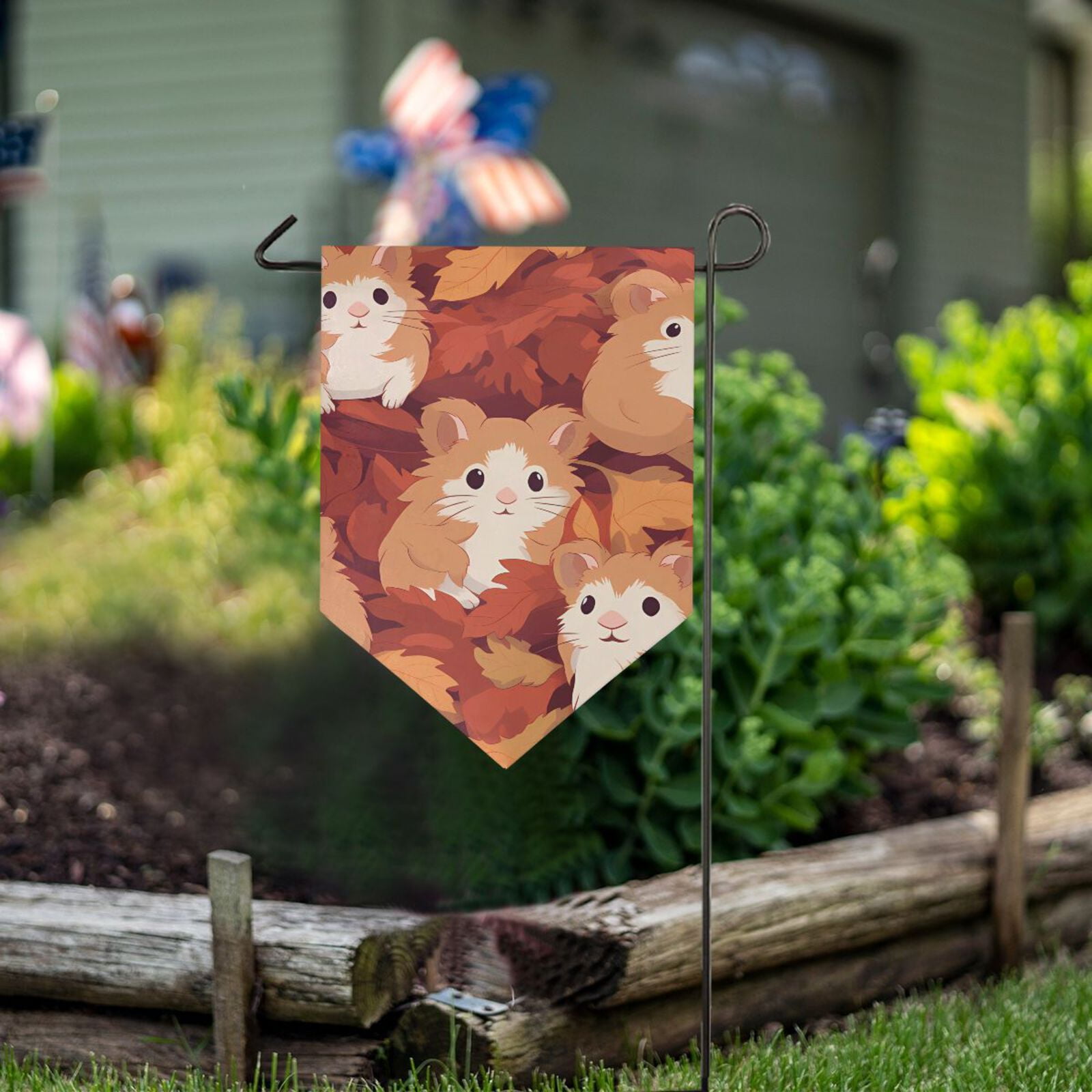 Rats Mouse Leaves Garden Flag 18" x 12.5" Double Sided Yard Lawn ...