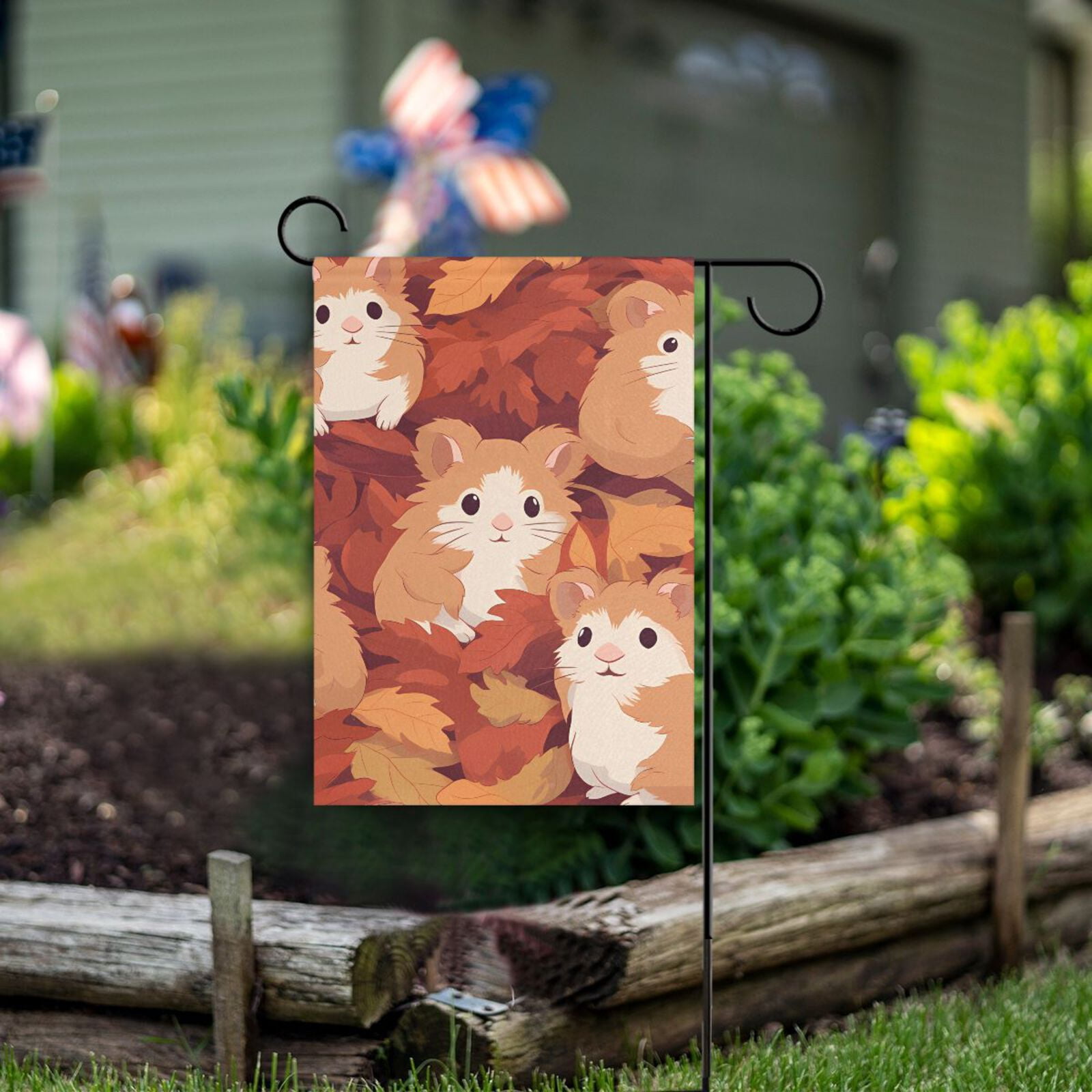 Rats Mouse Leaves Garden Flag Double Sided Outdoor Banners for ...