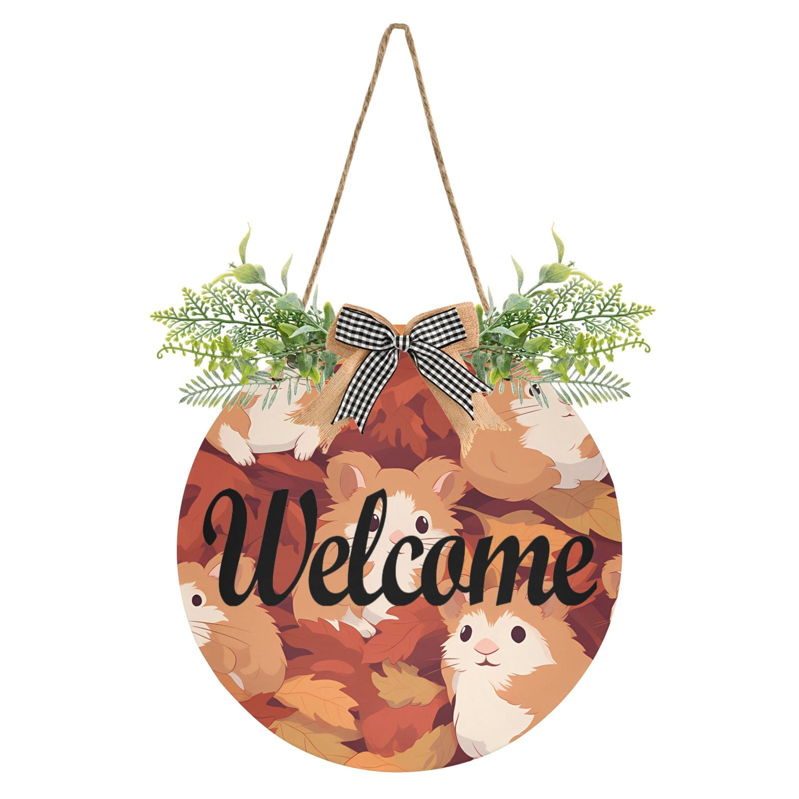 Rats Mouse Leaves Welcome Sign for Front Door Wreath Door Sign for ...