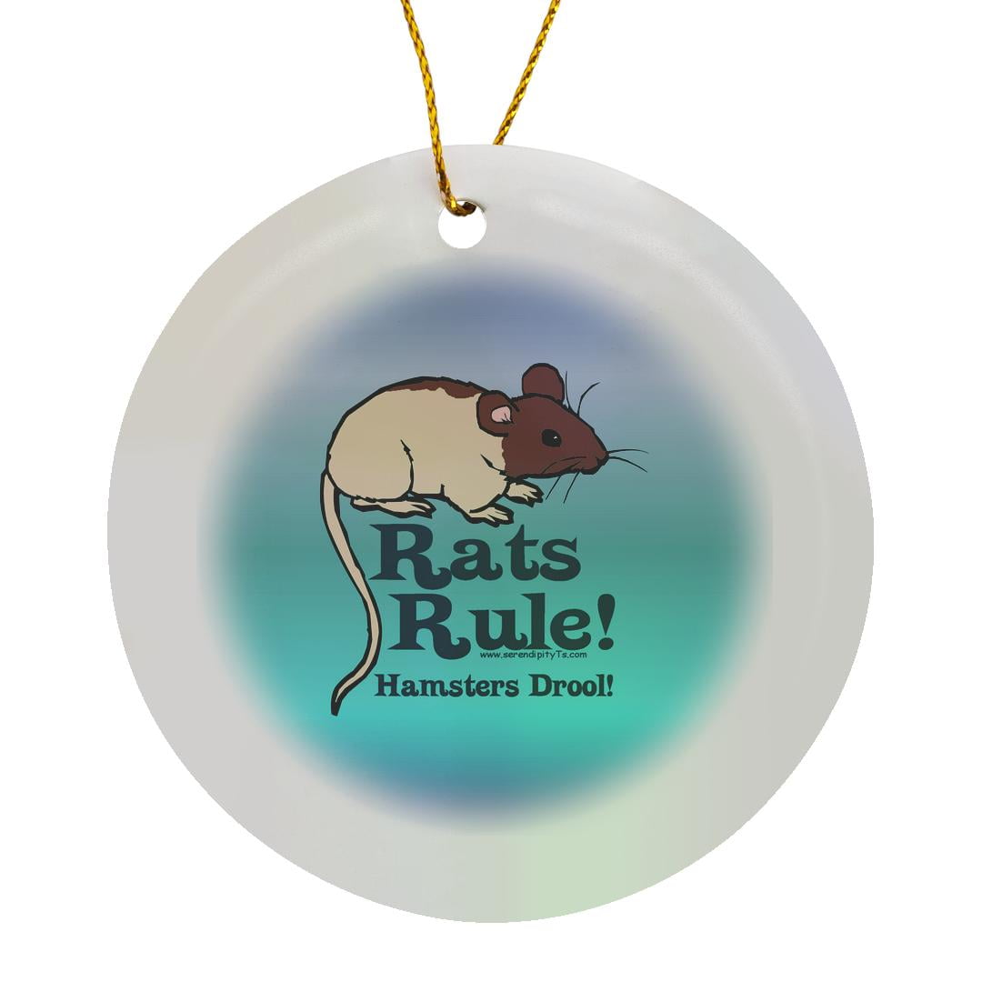 3drose, Rats Rule, Circle Porcelain Ornament - Walmart.com