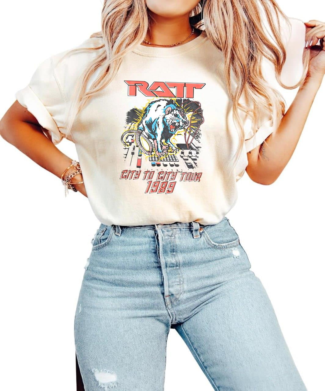 Ratt 80s Band Glam Metal Music Fan Rock Hair LA Comfort Color T-Shirt ...
