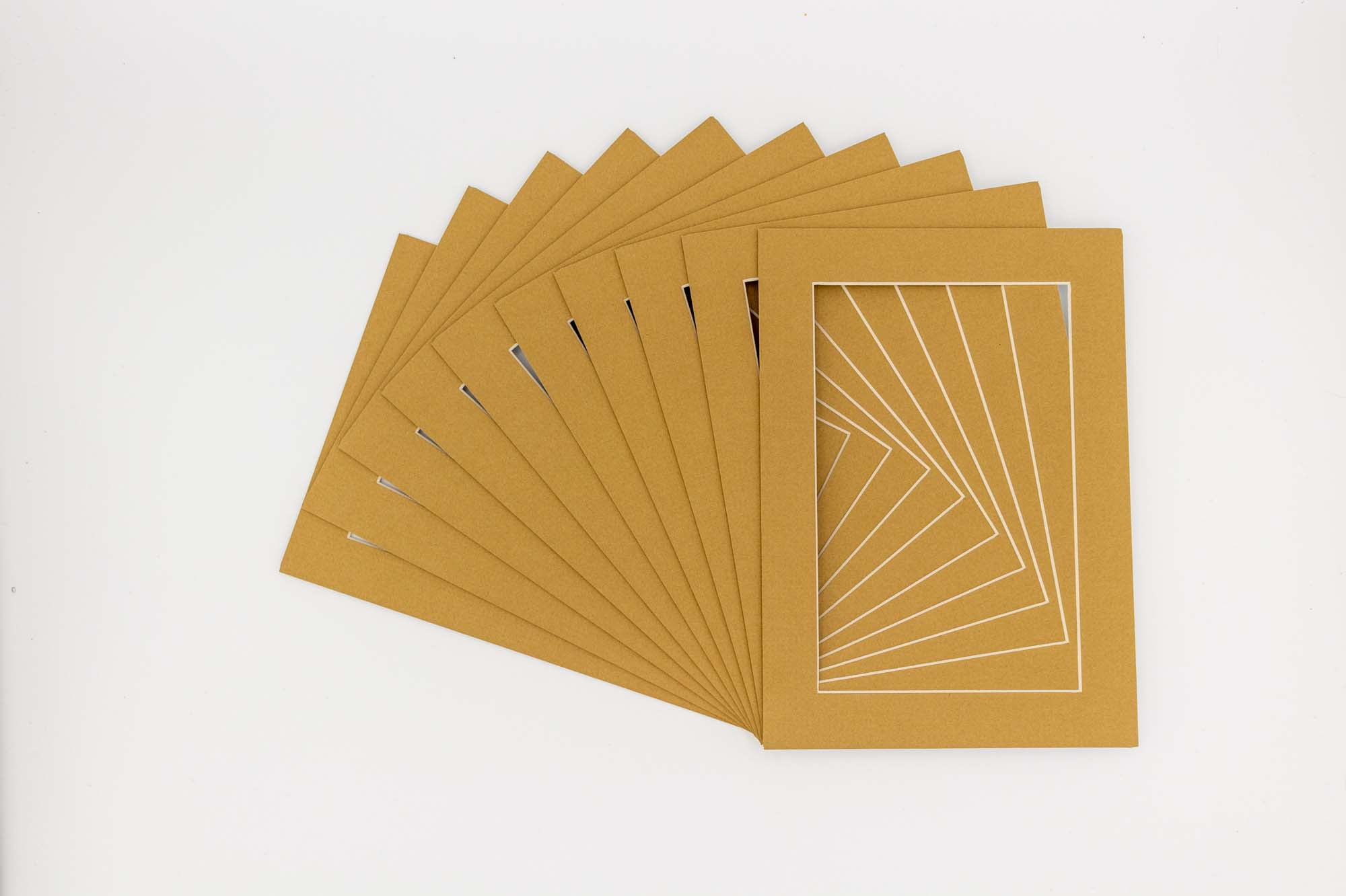 Rattan Acid Free 12x18 Picture Frame Mats with White Core Bevel Cut for ...