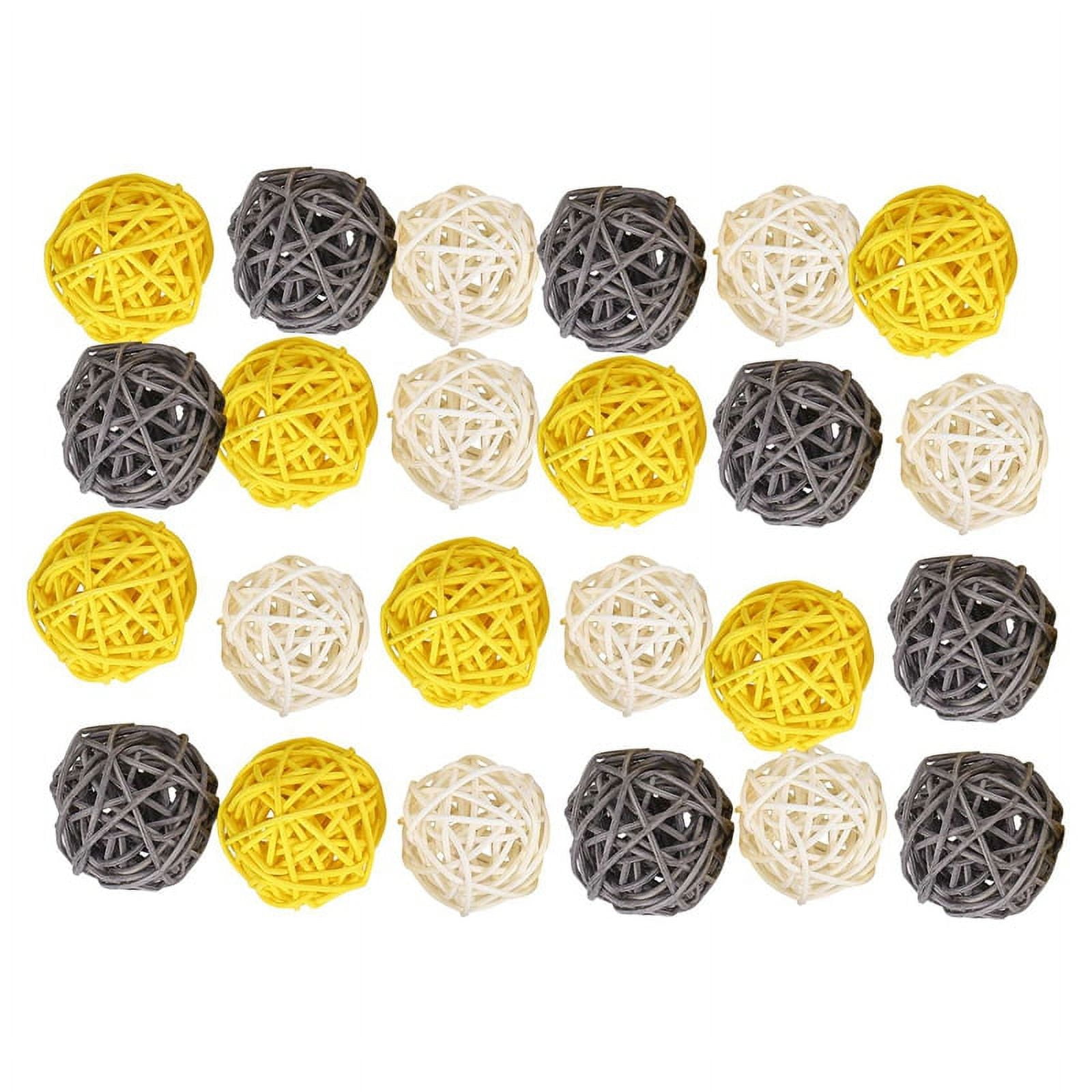 Walmart 24PCS 2 Inch Decorative Rattan Balls, Colored Small Centerpiece ...