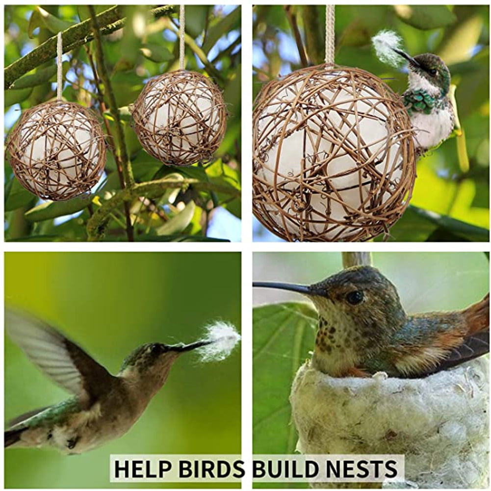 Rattan Ball Handmade for Sparrows And Hummingbirds Safe for Chewing ...