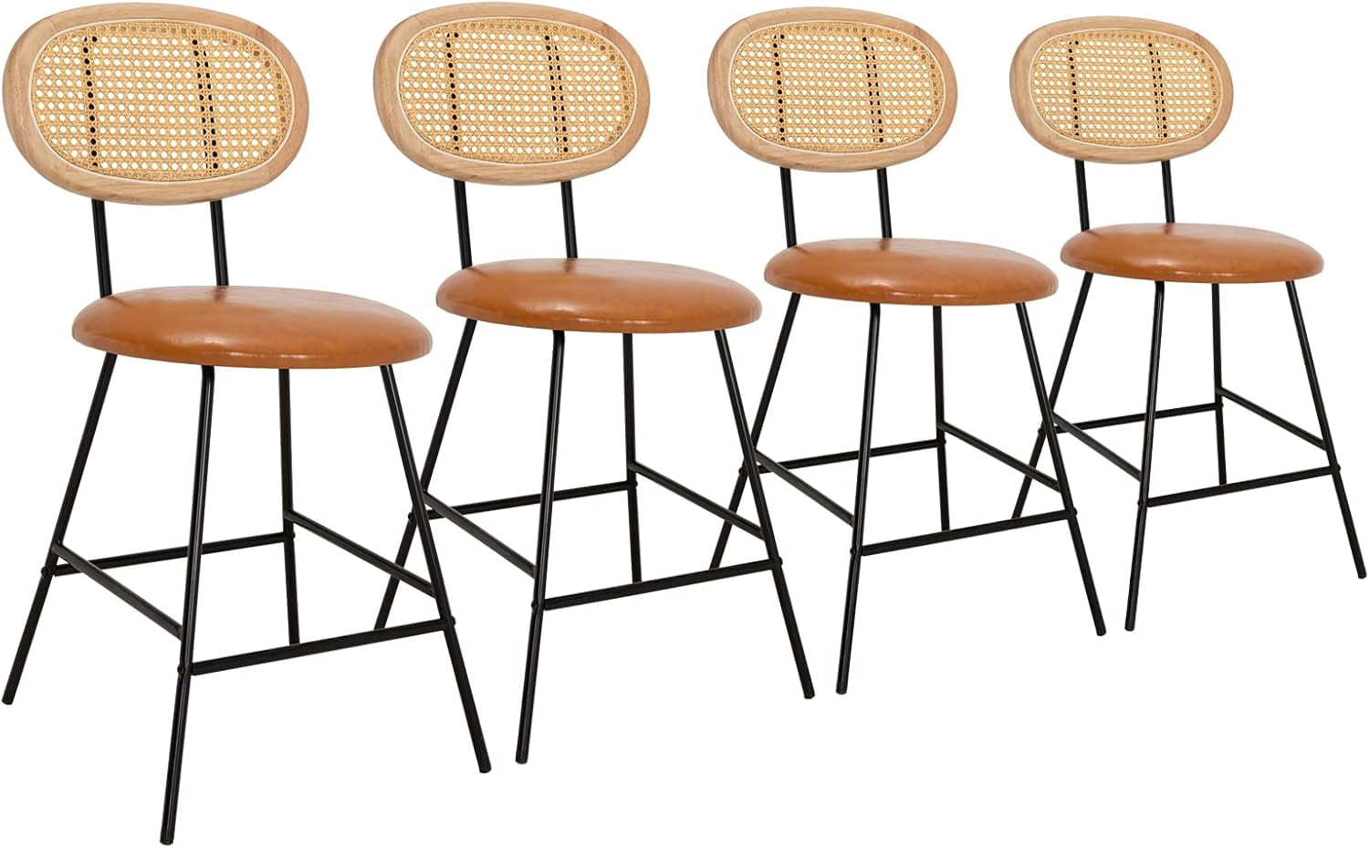 Rattan Bar Stool Counter Height Bar Stools Indoor Leather Bar ...