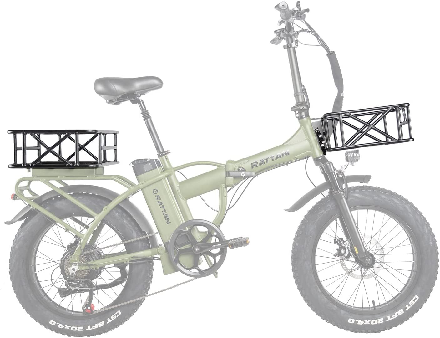 Rattan Basket Electric Bike Rear Basket Bicycle Baskets ONLY for Rattan ...