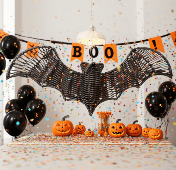 Rattan Bat Decor Halloween Decorations 1 Pack Woven Bat Decor 2025 ...