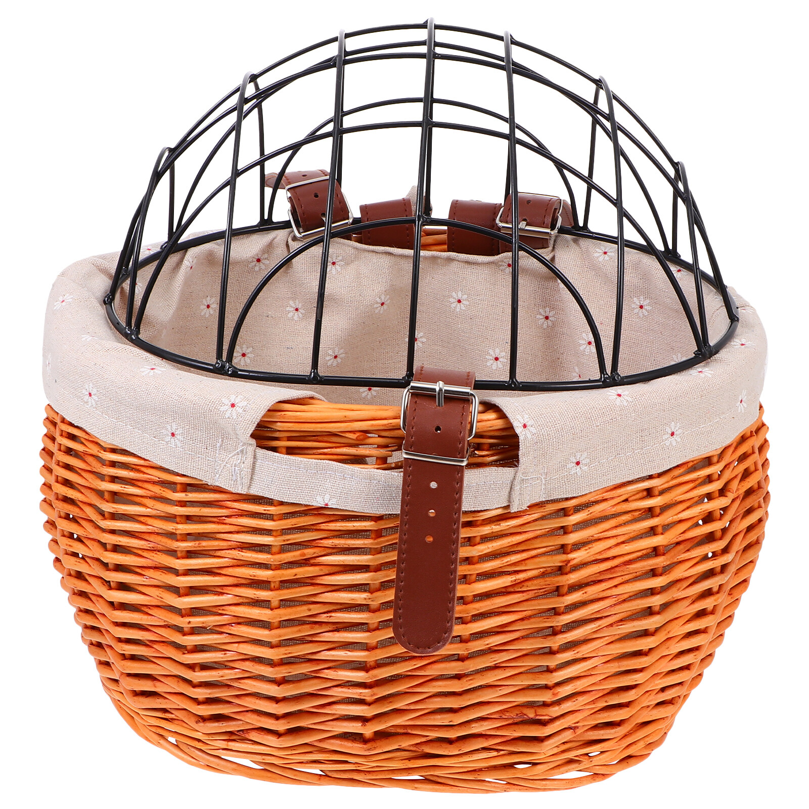 Rattan Bicycle Basket Baskets Bike Wicker Large with Lid Rack Child ...