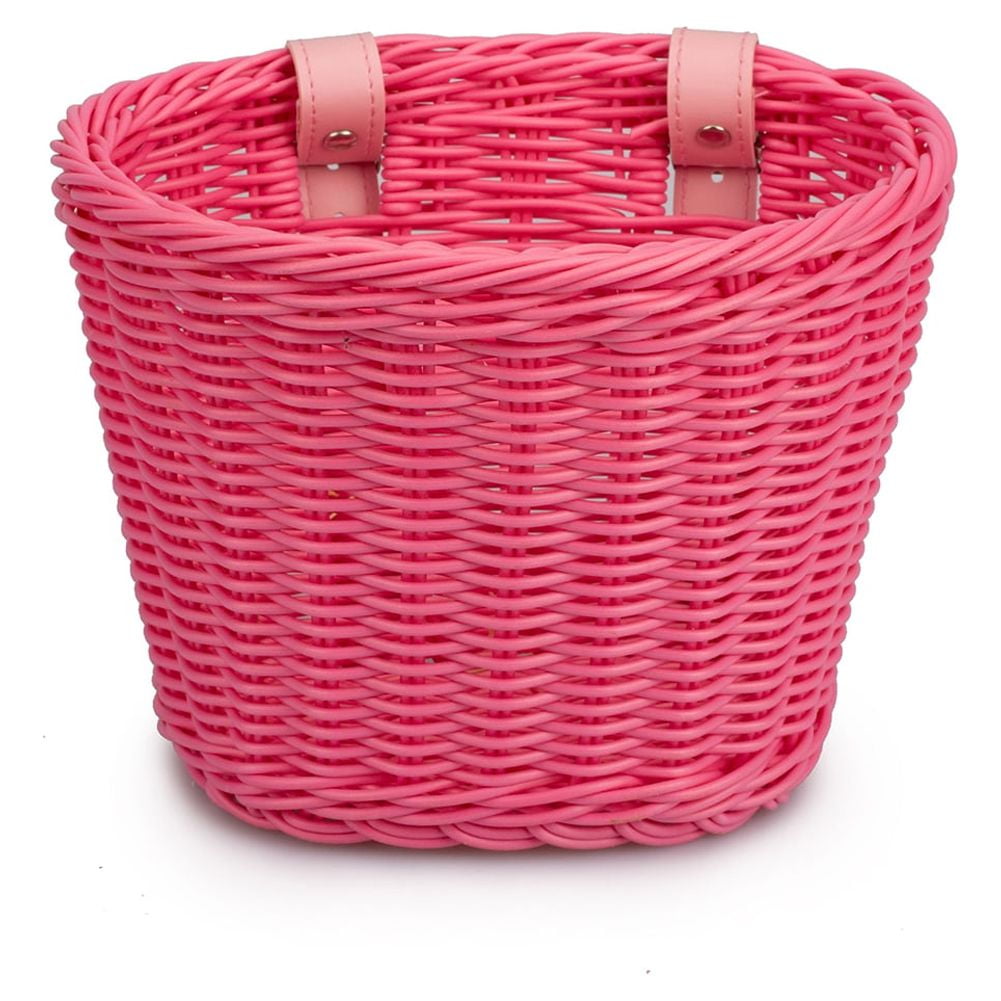SharkTRUE Rattan Bike Basket Adjustable Hand Woven Bike Basket, PE ...