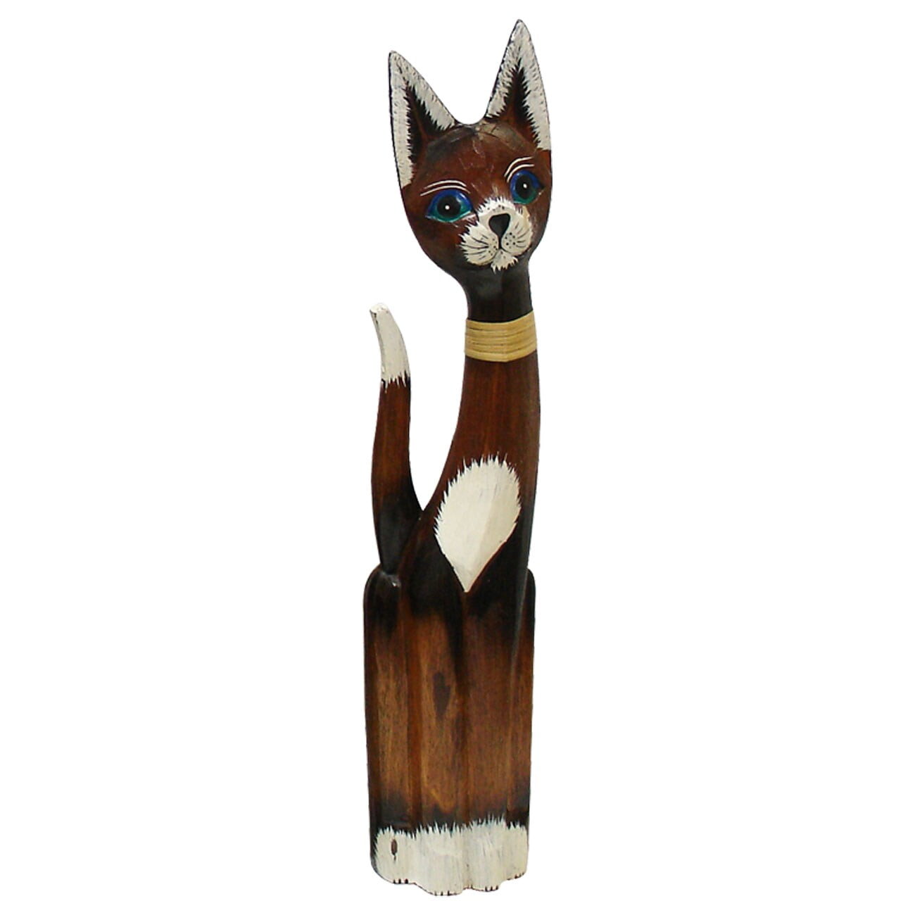 Rattan Bow Tie Cat Figurine (Indonesia) - Walmart.com