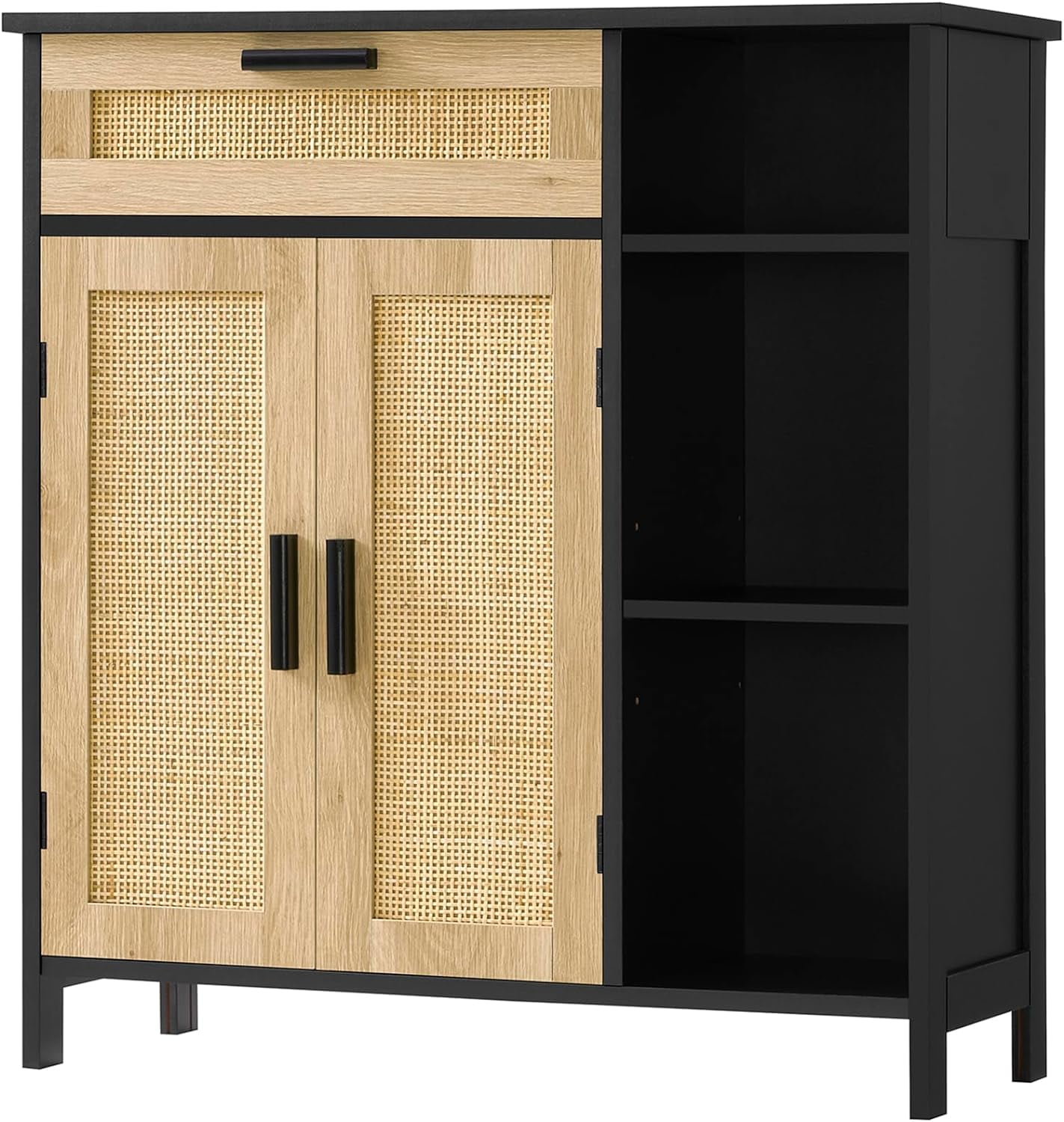 Rattan Cabinet, Storage Storage with Rattan Doors, Buffet Cabinet with ...