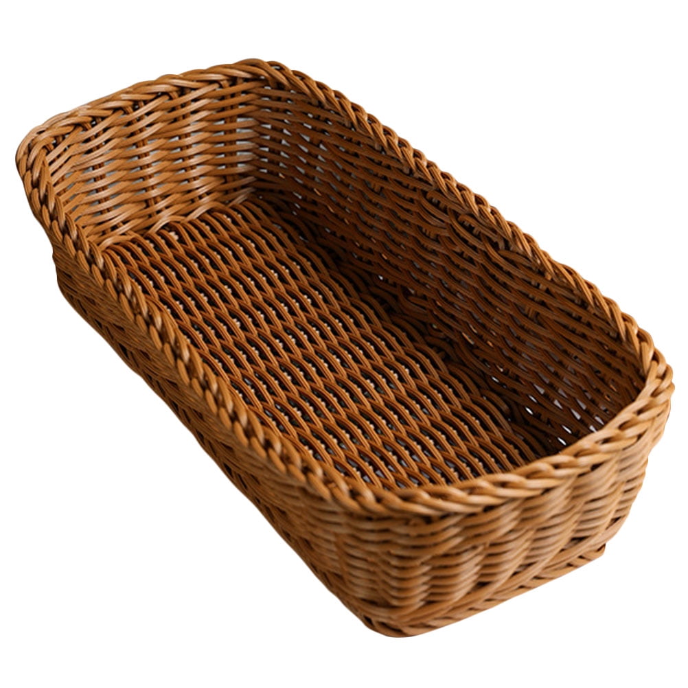 Rattan Chopstick Basket Silverware Utensil Accessory Rectangular ...