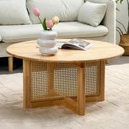 Risan Coffee Table Whitewashed Coffee Table, Modern Style, Bleached Mango Wood round shape ...