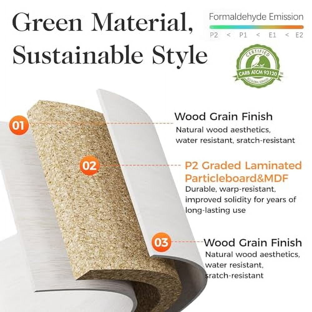 Rattan Console Table with Storage and Drawers, Farmhouse Entryway Table ...