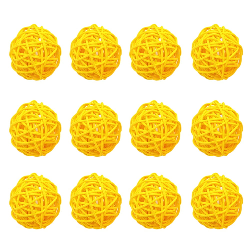 Rattan Decorative Balls, Large Wicker Rattan Balls 2/1.2 inch, Rattan ...