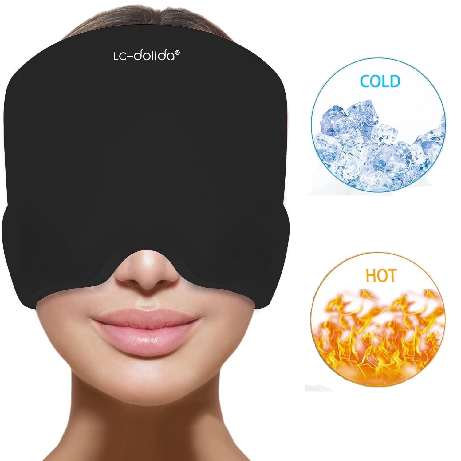 LC-Dolida Migraine Relief Cap, Gel Therapy, Ice Pack Hat for Pain ...