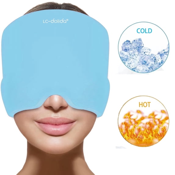 LC-Dolida Relief Cap for Headache & Migraine, Hot Cold Therapy, Ice ...